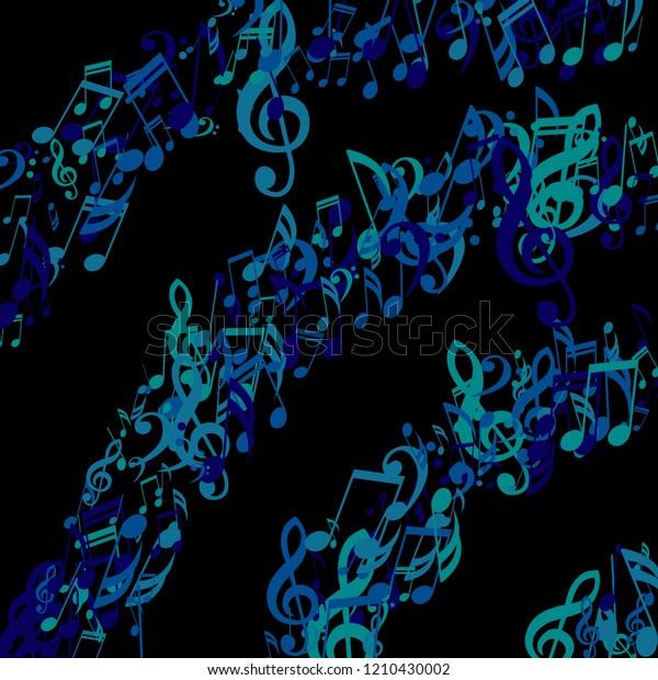 Stripes Musical Notes Modern Background Notes Stock Vector (Royalty ...