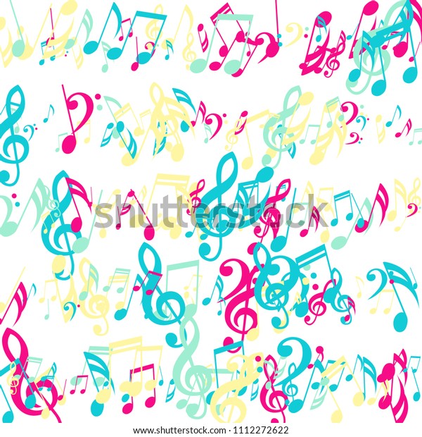 Stripes Musical Notes Trendy Background Notes Stock Vector (Royalty ...