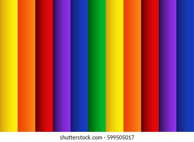 Rainbow Rectangular Stripes Many Color Stock Vector (Royalty Free ...