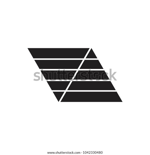Stripes Trapeze Symbol Logo Vector Stock Vector (Royalty Free ...