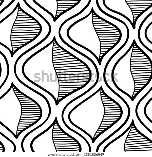 Stripped Shapes Seamless Pattern Fancy Beautiful Stock Vector (Royalty ...