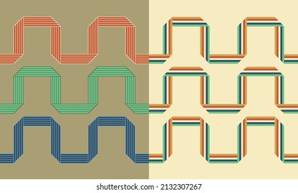 Strips Square Seamless Long Horizontal Pattern Stock Vector (Royalty ...