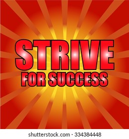 Strive Success Wording Shining Background: vector de stock (libre de ...