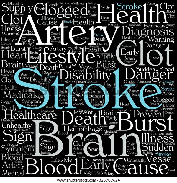 Stroke Word Cloud On White Background Stock Vector (Royalty Free ...