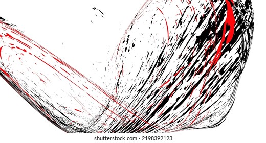 Strokes Different Directions Black Red Paint Stock Vector (Royalty Free ...