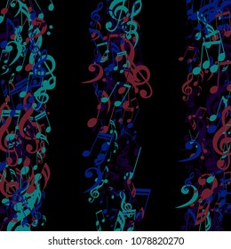 Strokes Musical Notes Modern Background Notes Stock Vector (Royalty ...