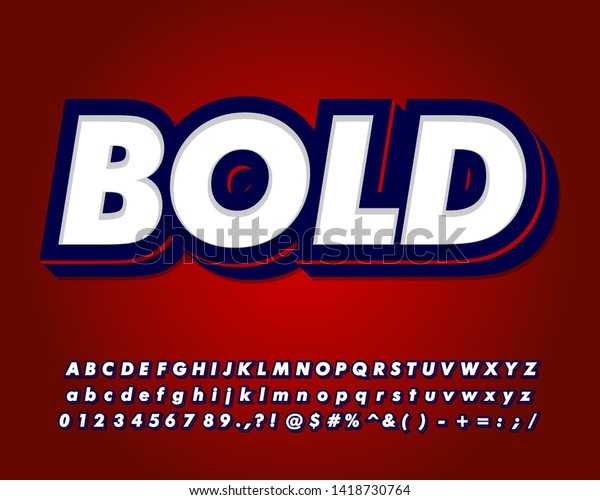 Strong Bold Font Effect Modern Typography Stock Vector (Royalty Free ...