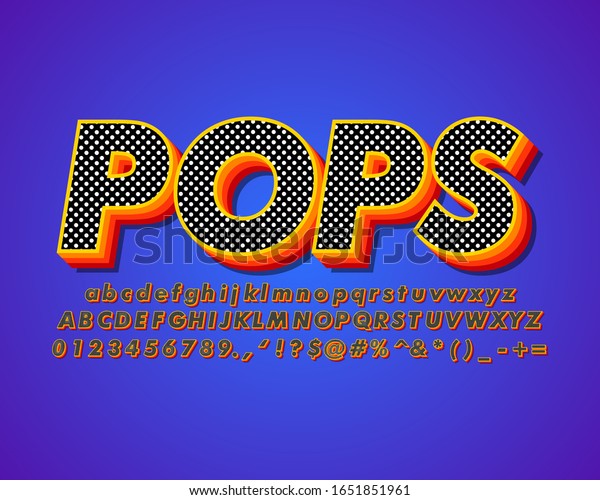 Strong Bold Pop Art Font Effect Stock Vector (Royalty Free) 1651851961 ...
