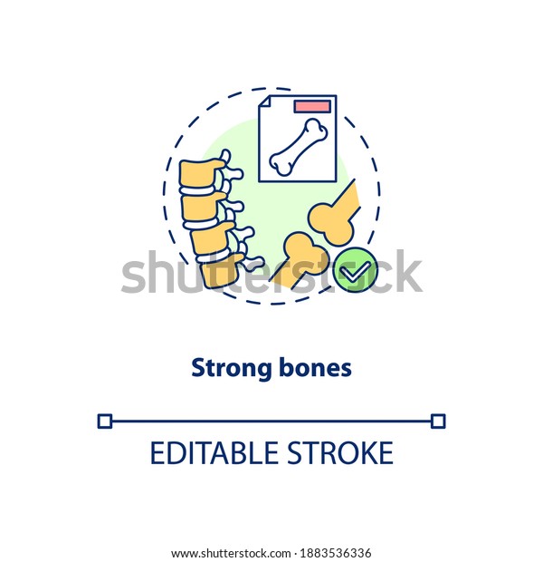 Strong Bones Concept Icon Health Improving Stock Vector (Royalty Free ...