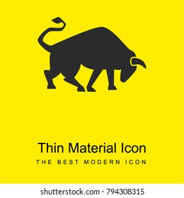 Strong Bull Side View Bright Yellow Stock Vector (Royalty Free ...