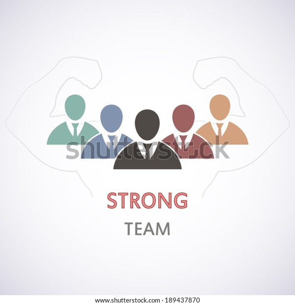 Strong Business Team Poster Concept Design Stock Vector (Royalty Free ...