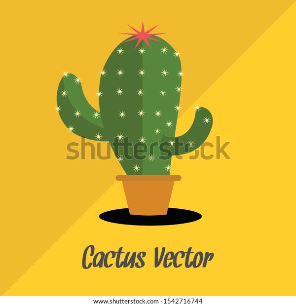 Strong Cactus Vector Art Stock Stock Vector (Royalty Free) 1542716744 ...