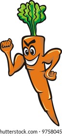 Strong Carrot Stock Vector (Royalty Free) 97580450 | Shutterstock