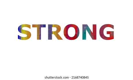 Strong Colorful Typography Text Banner Vector Stock Vector (Royalty ...