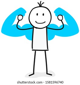 Cartoon Stick Man Drawing Conceptual Illustration: vector de stock ...