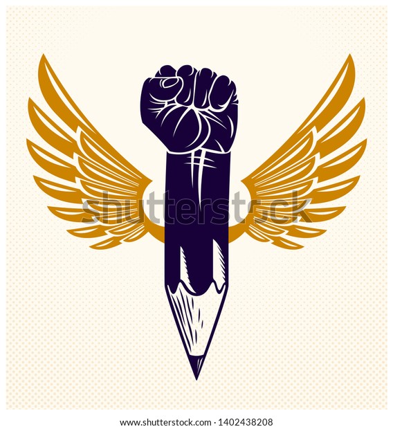 Strong Design Art Power Concept Shown Stock Vector (Royalty Free ...