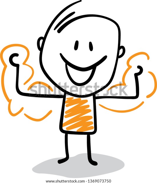 Strong Doodle Style Vector Illustration Object Stock Vector (Royalty ...