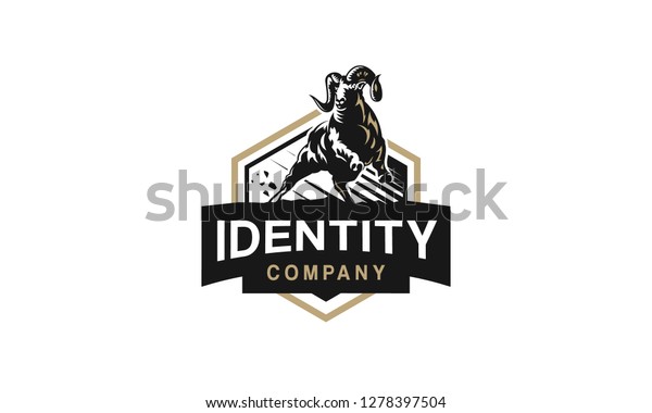Strong Dynamic Vector Ram Logo This: vector de stock (libre de regalías ...