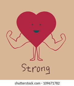 Strong Heart Stock Vector (Royalty Free) 109671782 | Shutterstock