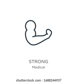 Strong Icon Thin Linear Strong Outline Stock Vector (Royalty Free ...
