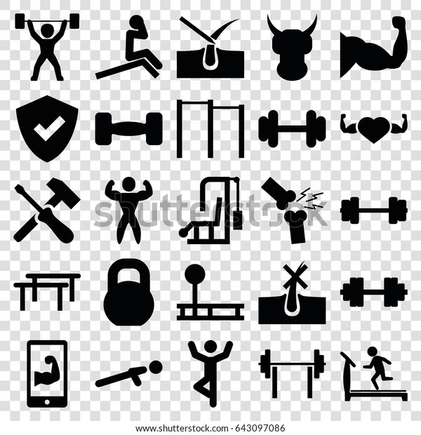 Strong Icons Set Set 25 Strong Stock Vector (Royalty Free) 643097086 ...