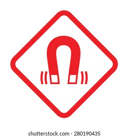 Strong Magnetic Field Vector Warning Sign Stock Vector (Royalty Free ...