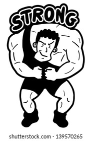 Strong Man Stock Vector (Royalty Free) 139570265 | Shutterstock