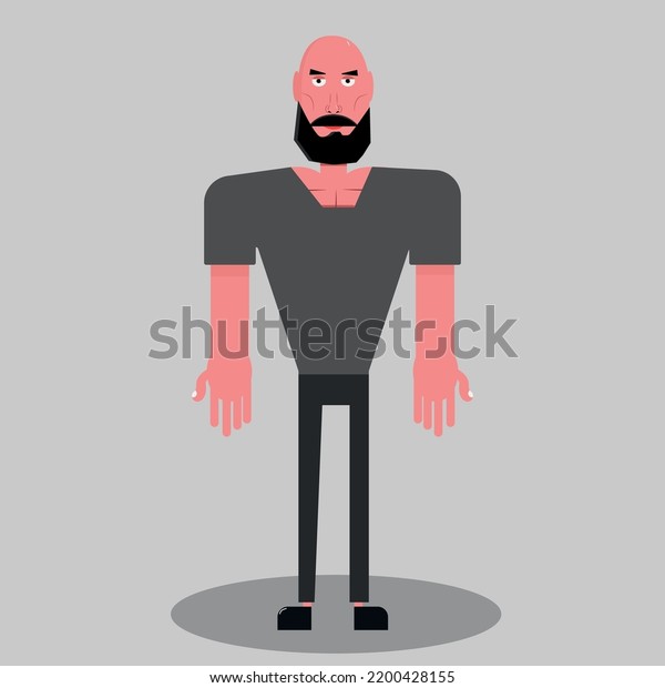 Strong Man Character Victor Art Stock Vector (Royalty Free) 2200428155 ...