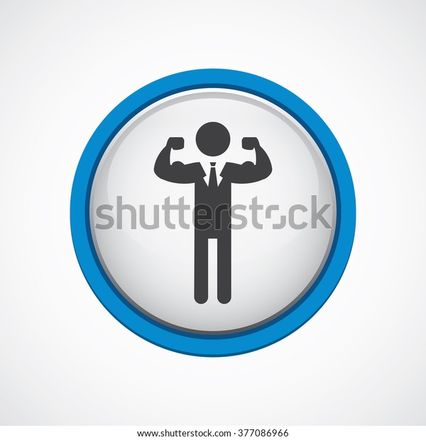 Strong Man Icon On White Background Stock Vector (Royalty Free ...