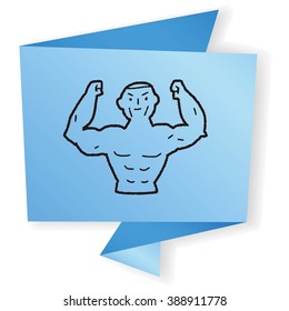 Strong Muscle Doodle Stock Vector (Royalty Free) 388911778 | Shutterstock