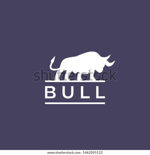 Strong Powerful Clean Bold Bull Logo Stock Vector (Royalty Free ...
