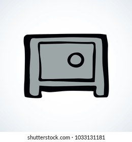Strong Safe On White Backdrop Web Stock Vector (Royalty Free ...