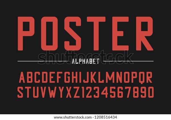 Fuerte sans serif font. Tipografía de alto audaz, alfabeto condensado ...