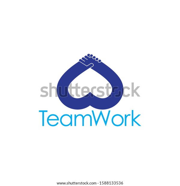 Strong Team Work Hand Palm Design Stock Vector (Royalty Free ...