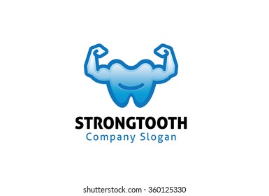 Strong Tooth Logo Design Illustration Stock Vector (Royalty Free ...