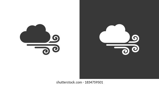 Strong Wind Cloud Isolated Icon On Stock Vector (Royalty Free ...