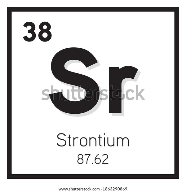 Strontium Element Vector Icon Periodic Table Stock Vector (Royalty Free ...