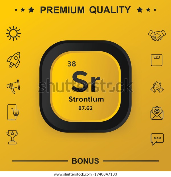 Strontium Symbol Yellow Button Stock Vector (Royalty Free) 1940847133 ...