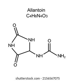 Structural Chemical Formula Allantoin Stock Vector (Royalty Free ...