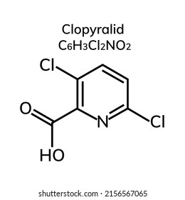 Structural Chemical Formula Clopyralid Stock Vector (Royalty Free ...