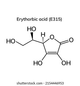 Structural Chemical Formula Erythorbic Acid Stock Vector (Royalty Free ...