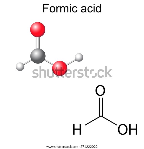 Structural Chemical Formula Model Formic Acid: เวกเตอร์สต็อก (ปลอดค่า ...