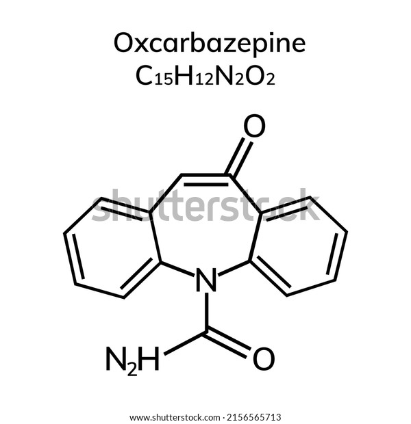 Structural Chemical Formula Oxcarbazepine Stock Vector (Royalty Free ...