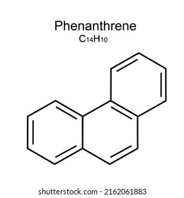 Structural Chemical Formula Phenanthrene Stock Vector (Royalty Free ...