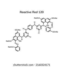 Structural Chemical Formula Reactive Red 120 Stock Vector (Royalty Free ...