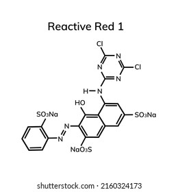 Structural Chemical Formula Reactive Red 1 Stock Vector (Royalty Free ...
