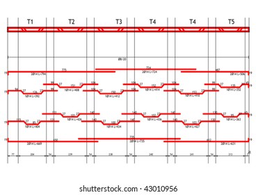 Structural Drawing Reinforced Concrete Structure Stock Vector (Royalty ...