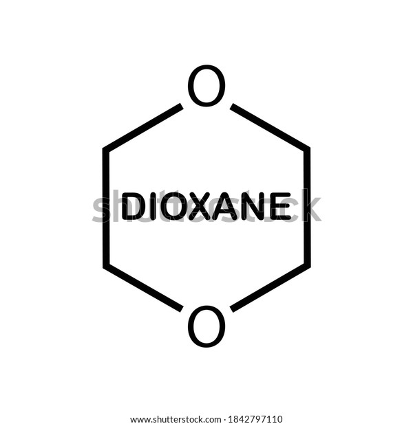 Structure 14dioxane On White Background Stock Vector (Royalty Free ...