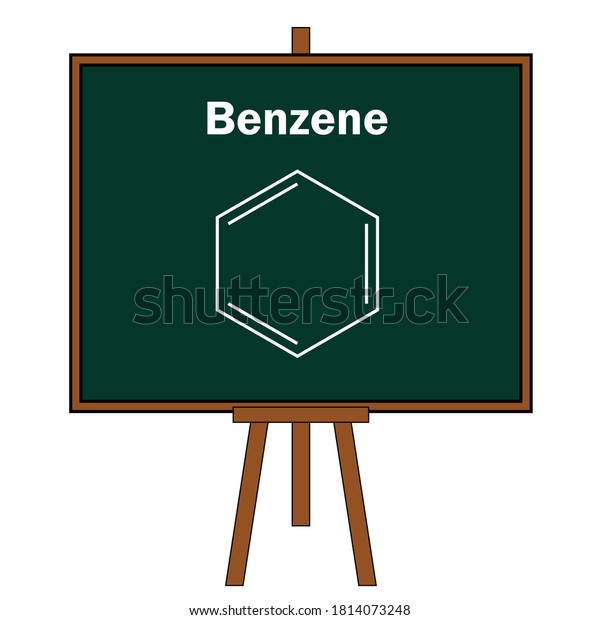 Structure Benzene On Green Board Stock Vector (Royalty Free) 1814073248 ...