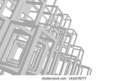 Structure Building Construction Industrial Background Stock Vector ...
